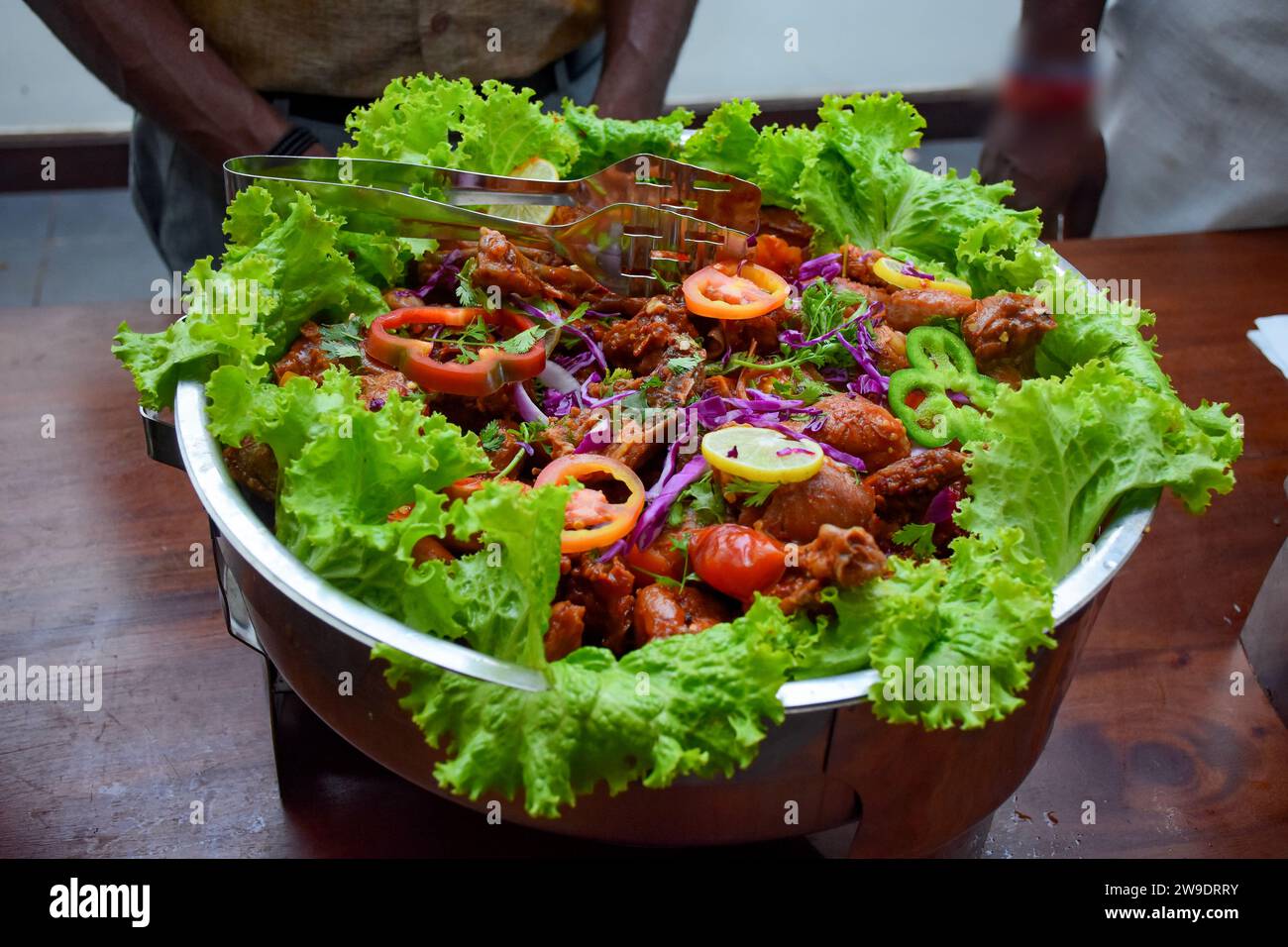 Tasty butter chicken curry dish from Indian cuisine in Buffet, Orange ...