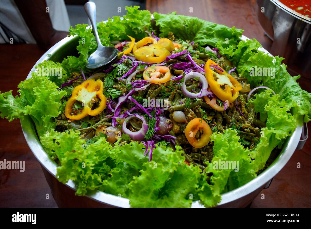 Fried spicy Brinjals with onion. Eggplant chutney batu moju South Asia ...