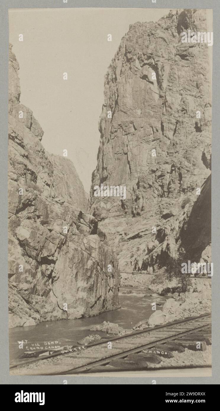 Rail line of the Denver and Rio Grande Railroad Company through a gorge ...