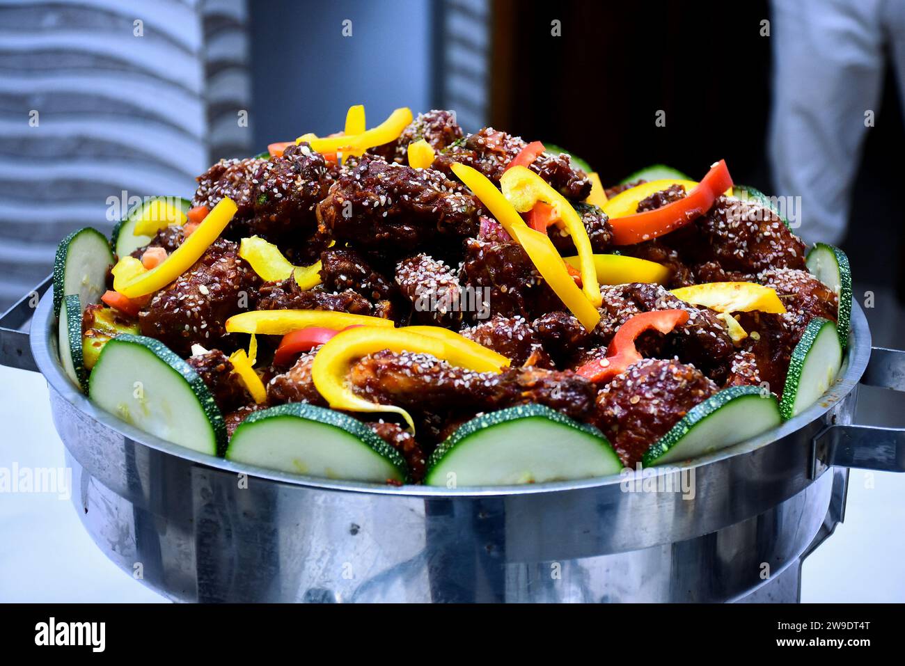 Chicken which is a popular Indo-Chinese non vegetarian recipe. served ...