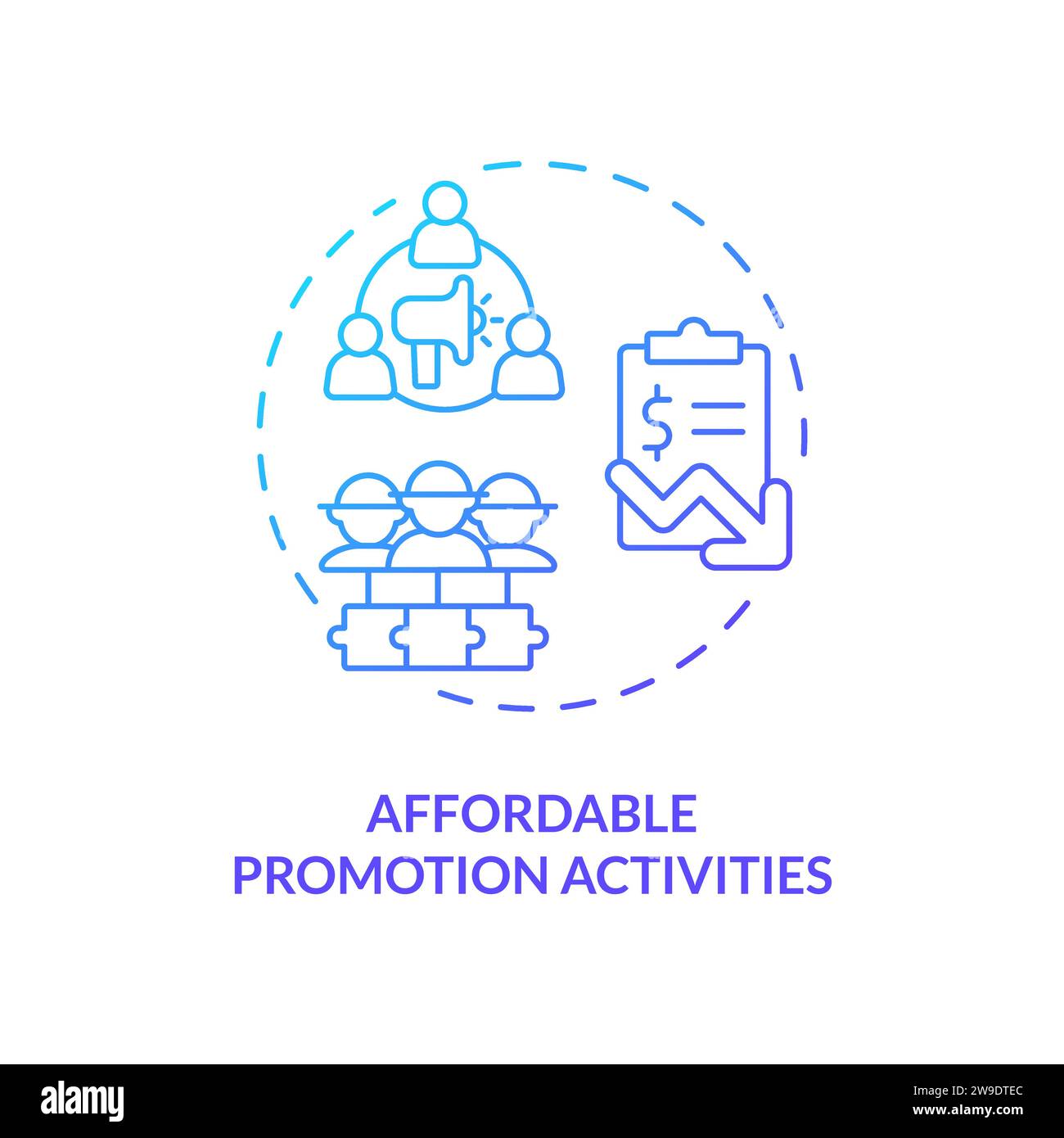 Thin line affordable promotion activities icon concept Stock Vector Image & Art - Alamy