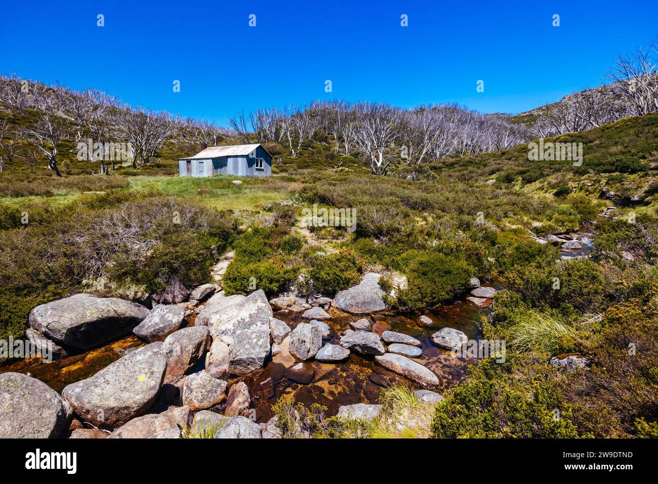 Whites River Hut in Kosciuszko National Park in Australia Stock Photo ...
