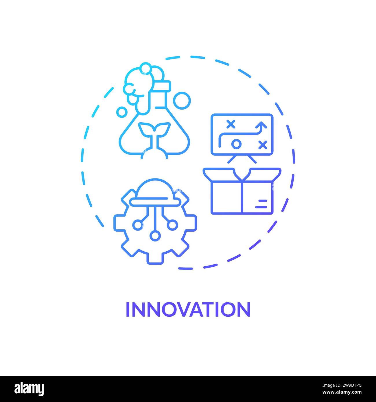 Thin line creative gradient innovation icon concept Stock Vector Image & Art - Alamy