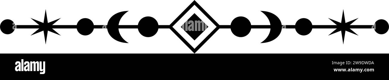 Text divider, border, text border, black with transparent background ...