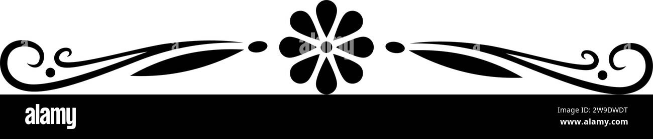 Text divider, border, text border, black with transparent background ...