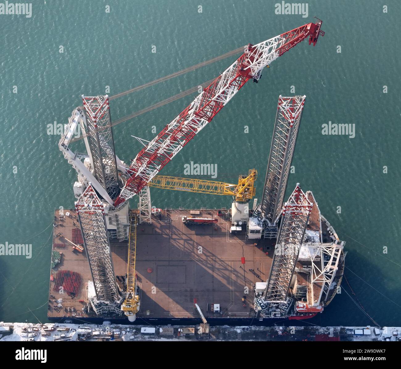 YANTAI, CHINA - DECEMBER 24, 2023 - At CIMC Raffles Yantai construction ...