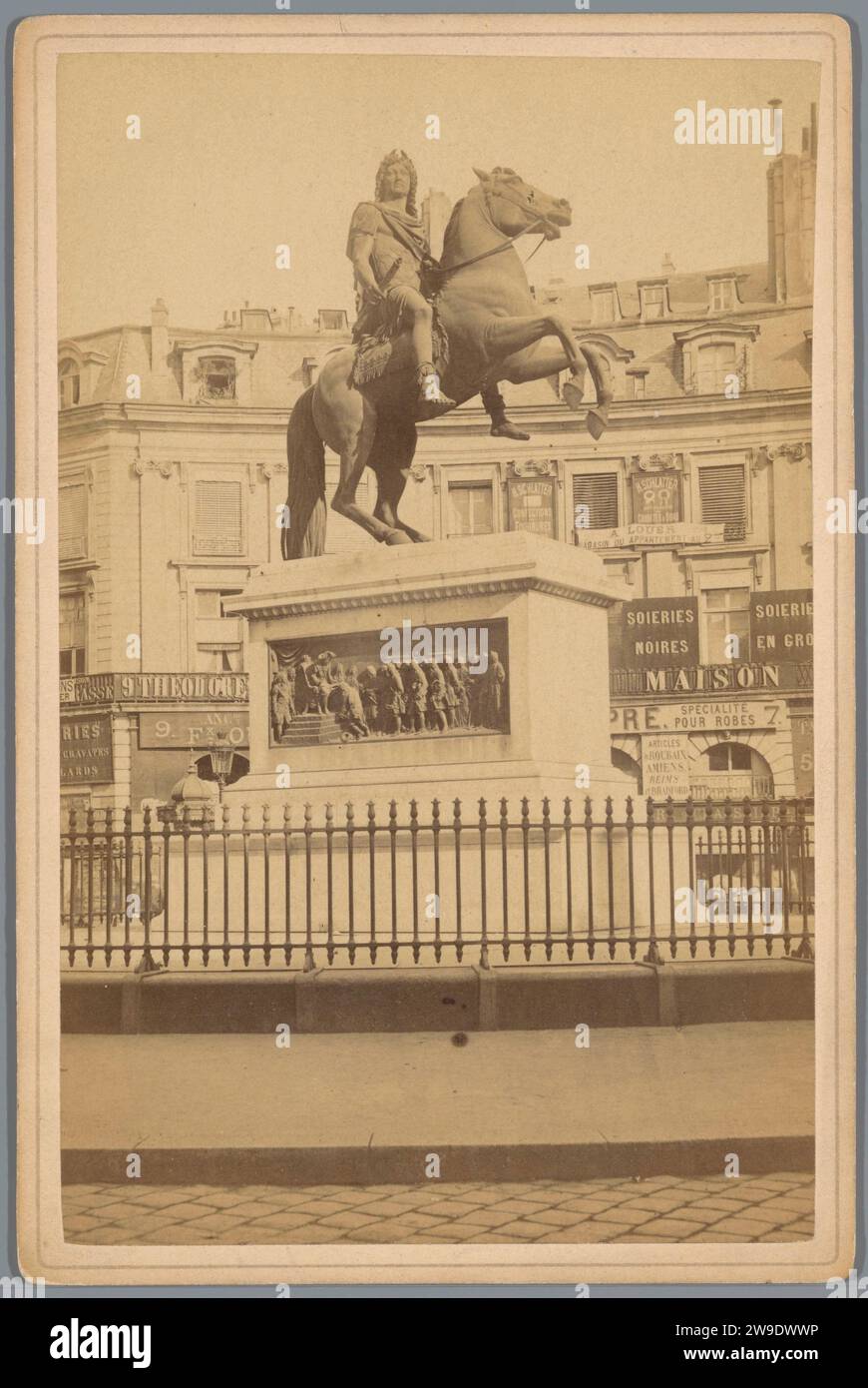 Equestrian statue of King Louis XIV on the Place des Victoires, Paris ...
