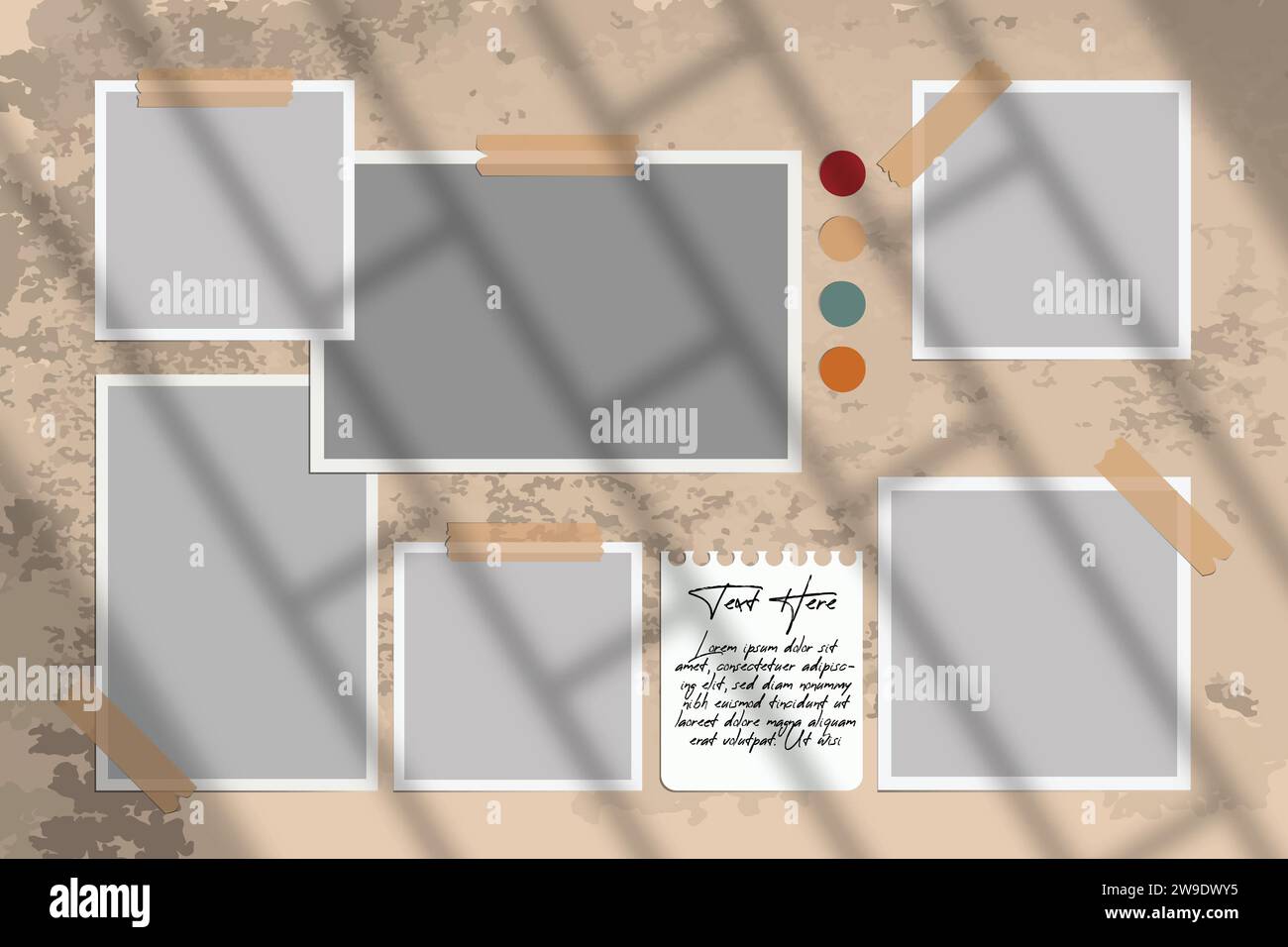 Realistic rustic wall mood board Stock Vector Image & Art - Alamy