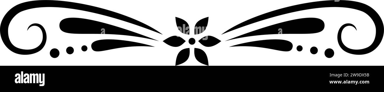 Text divider, border, text border, black with transparent background ...