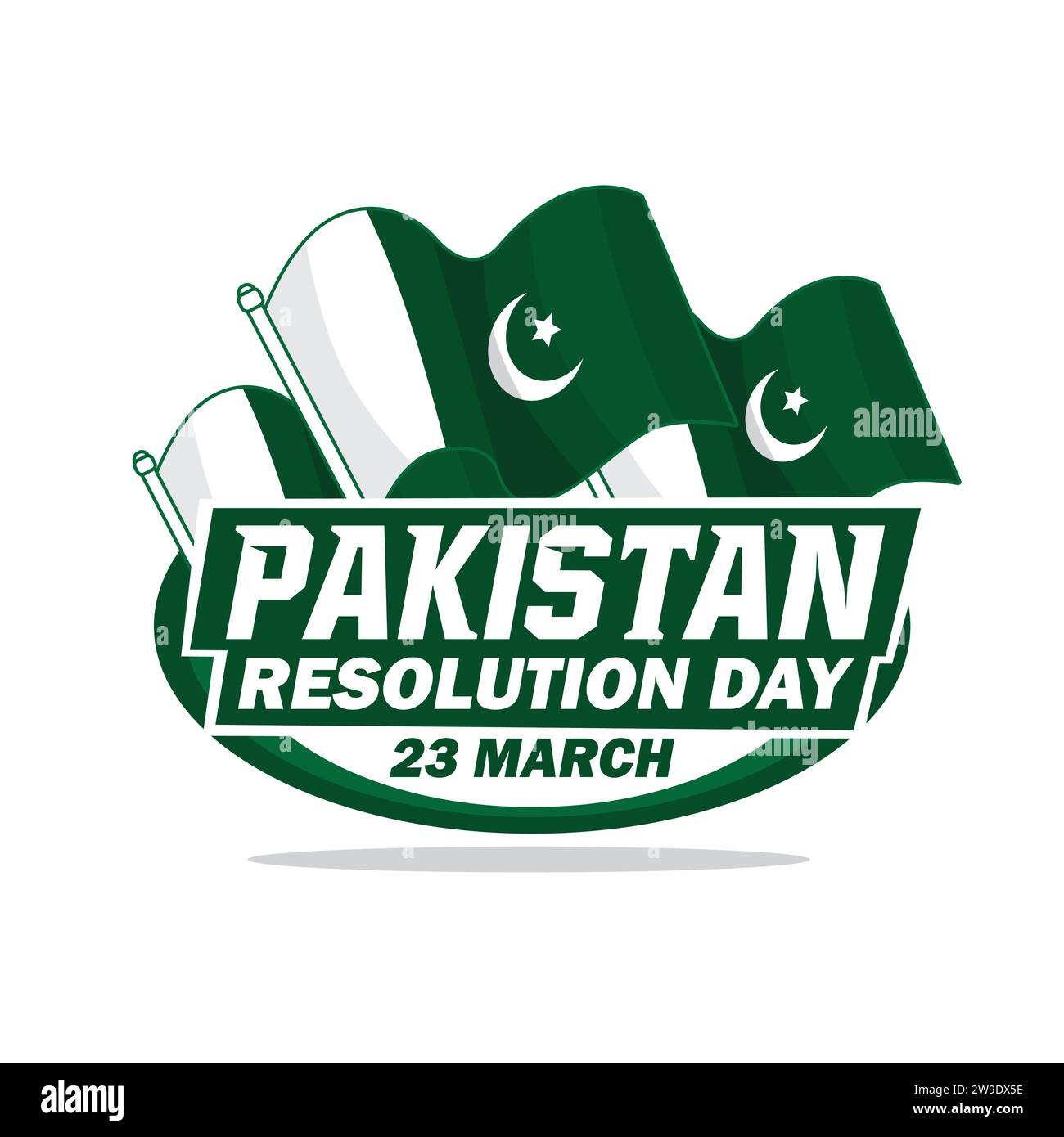 Pakistan Resolution Day 23 March. Pakistan Independent Day Logo Vector ...