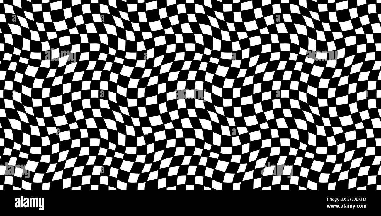 Seamless geometric pattern with woven and distorted checkers that ...