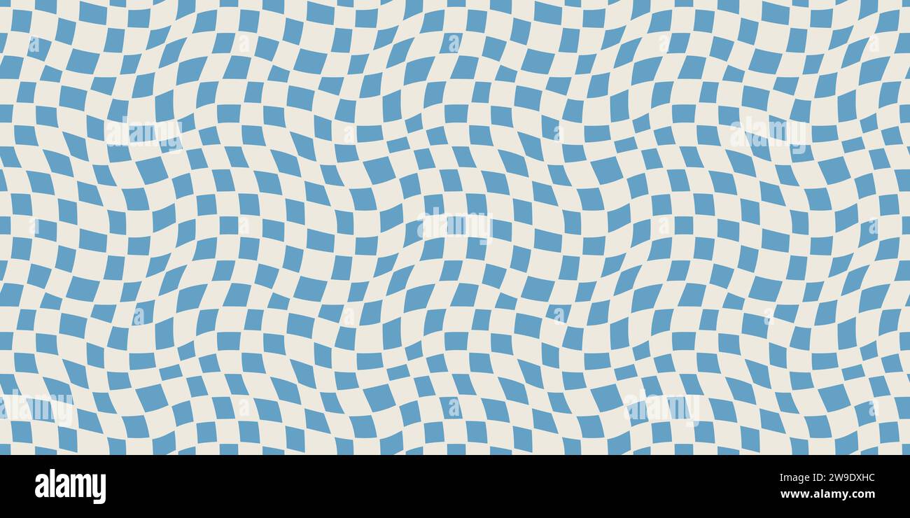 Seamless geometric pattern with woven and distorted checkers that ...
