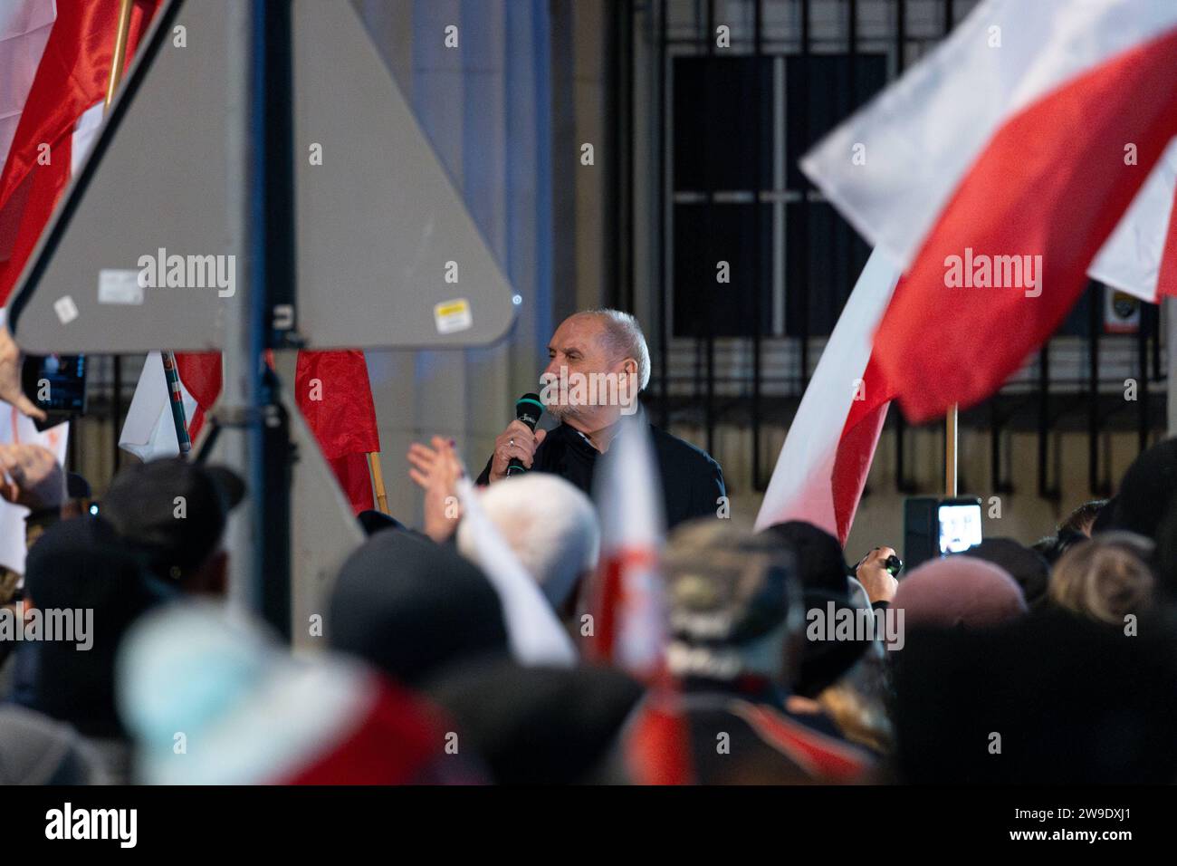 Polish MP Antoni Macierewicz from the Law and Justice PiS party ...