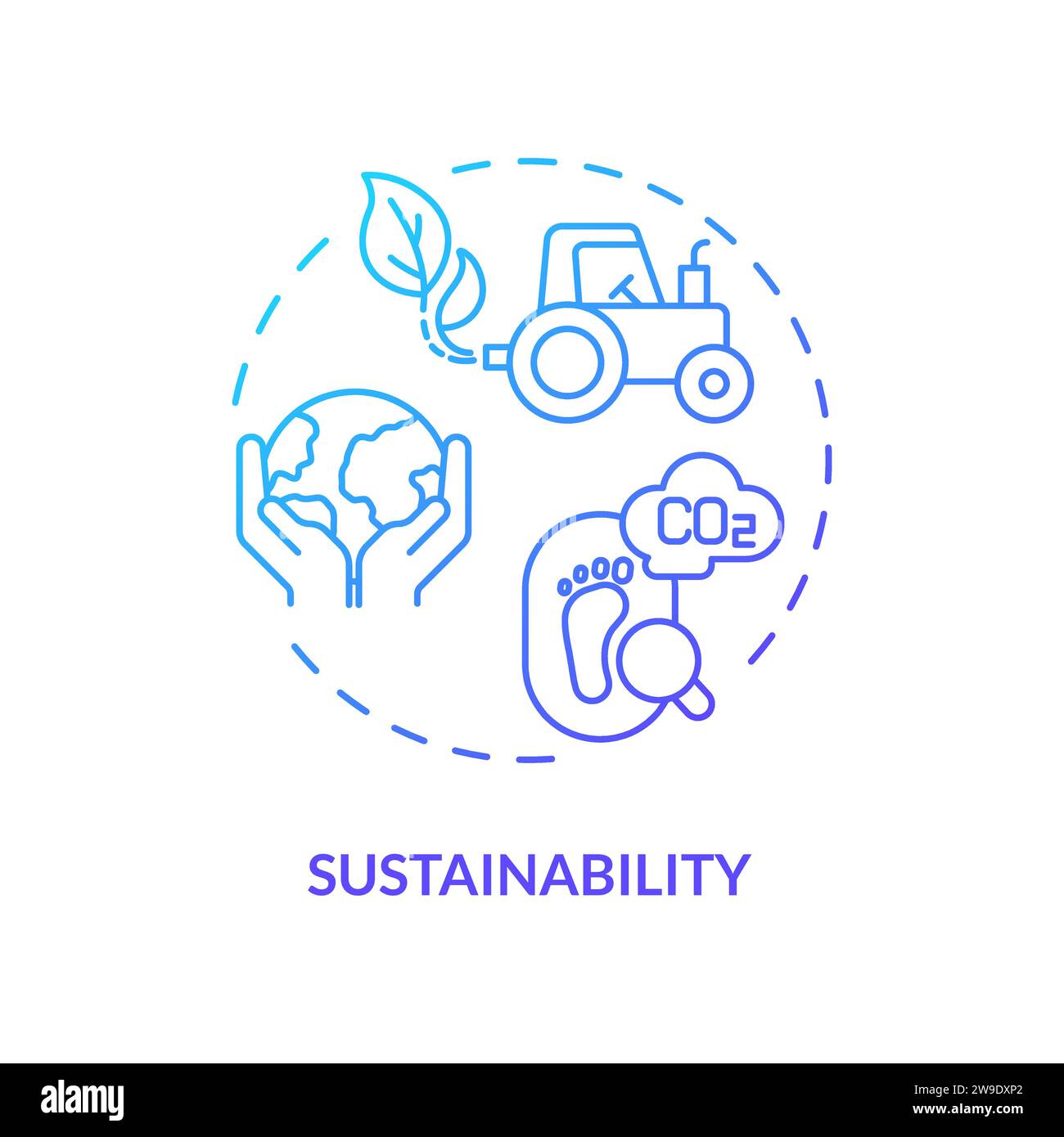 Thin line creative gradient sustainability icon concept Stock Vector Image & Art - Alamy