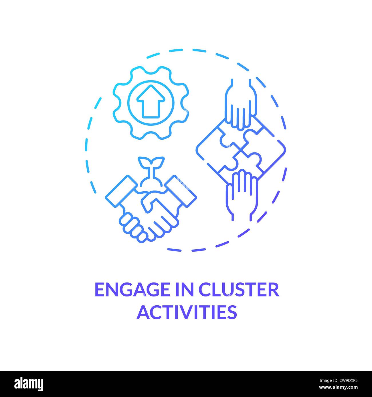 Thin line gradient engage in cluster activities icon concept Stock Vector Image & Art - Alamy