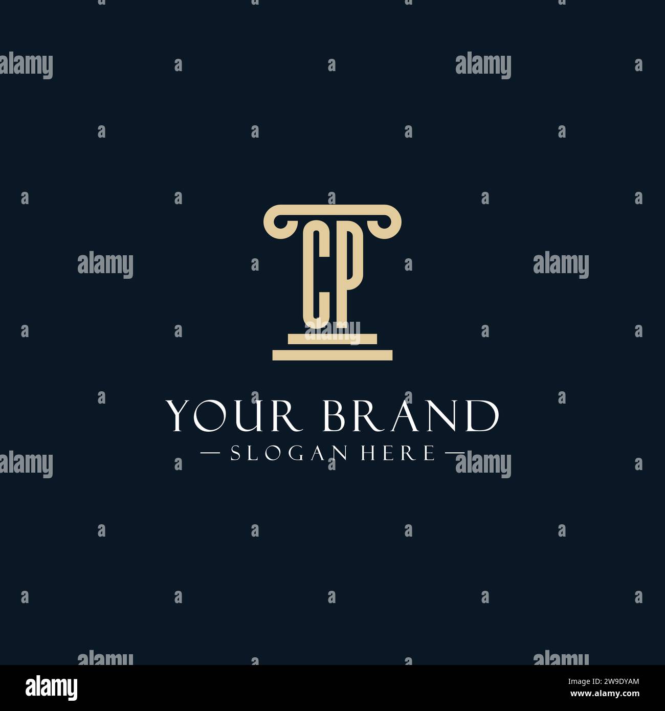 CP initial monogram logos with pillar shapes style design ideas Stock Vector Image & Art - Alamy