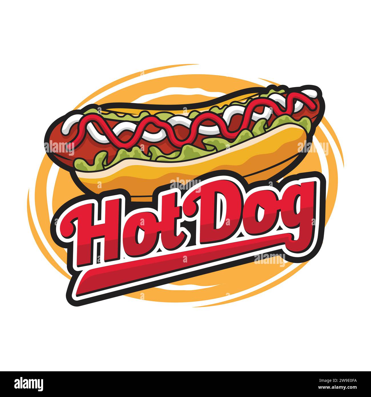 Hotdog Logo Mascot Design Stock Vector Image & Art - Alamy