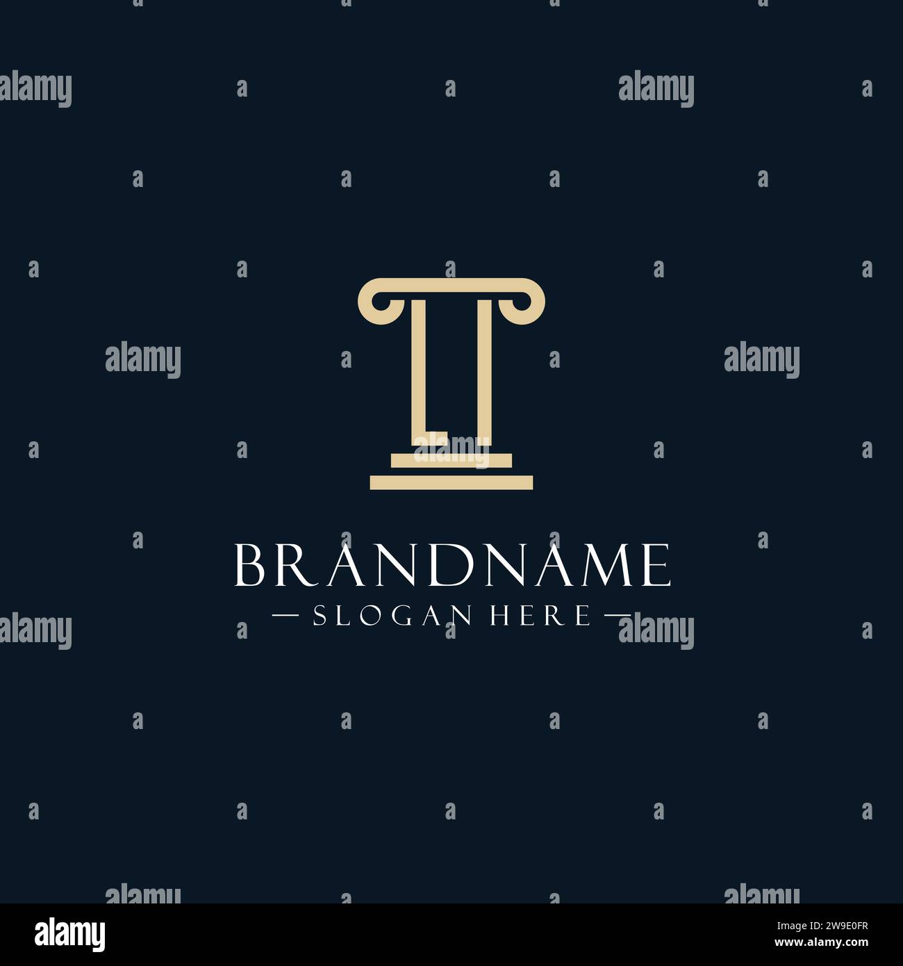LI initial monogram logos with pillar shapes style design ideas Stock ... LI initial monogram logos with pillar shapes style design ideas Stock ...