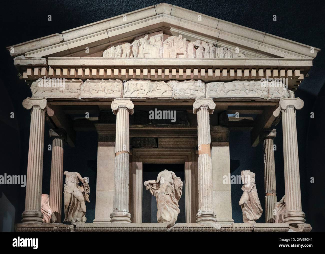 The Nereid Monument, sculptured tomb, reconstructed eastern facade in ...