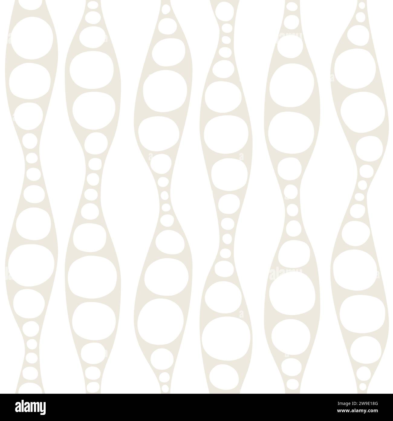 Seamless geometric pattern. Waves and circles in black and white ...