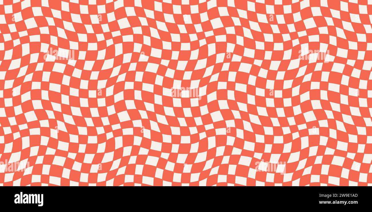 Seamless geometric pattern with woven and distorted checkers that ...