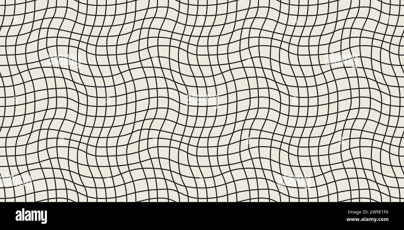 Seamless geometric pattern with woven and distorted checkers that ...