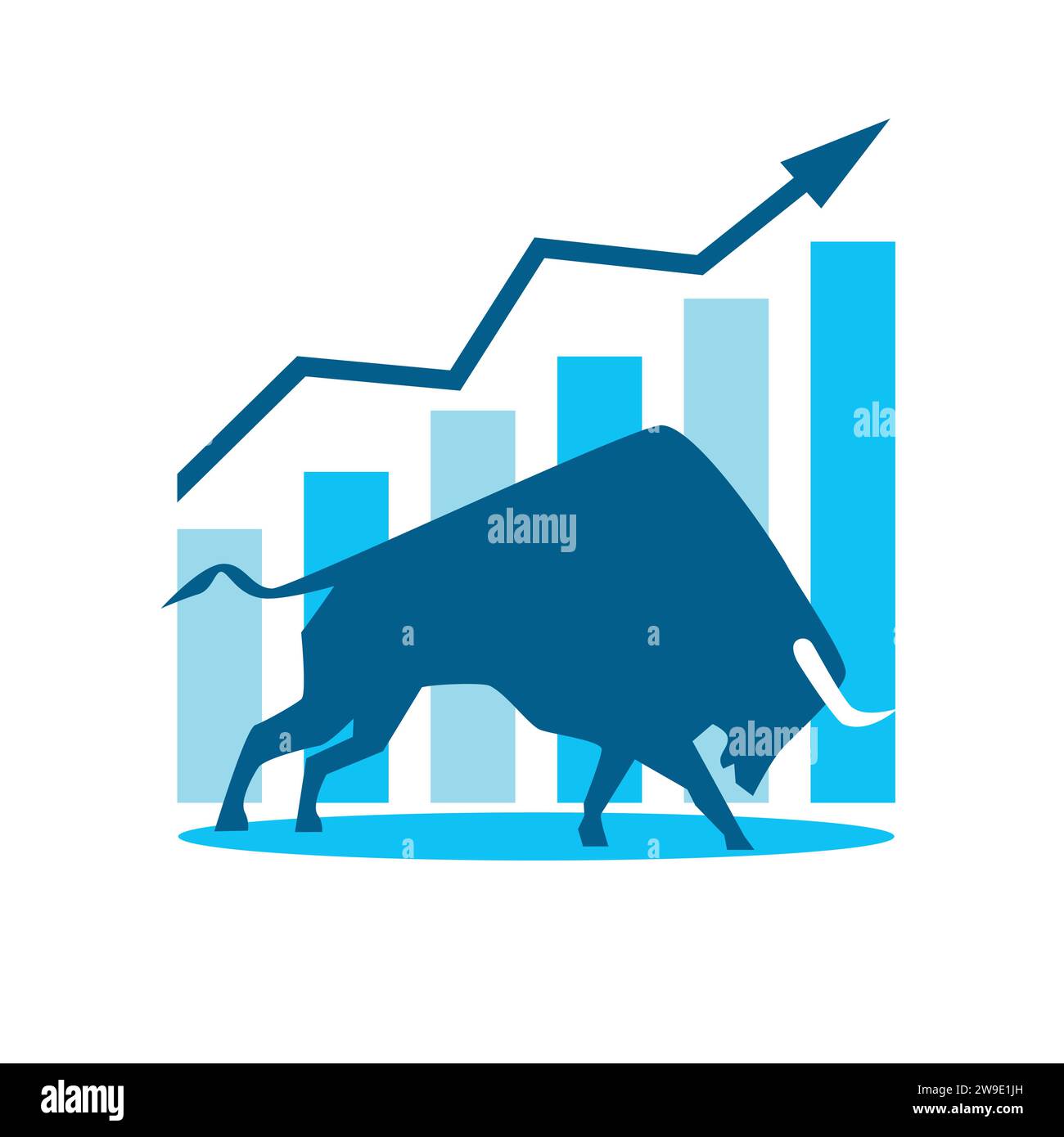 Bullish Stock Illustration Design. Increase Chart Graphic Improvement ...