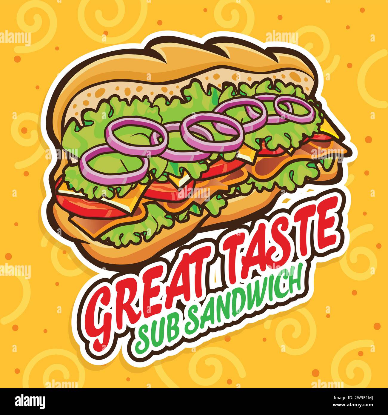 Sub Sandwich Logo Mascot Vector Design Stock Vector Image & Art - Alamy