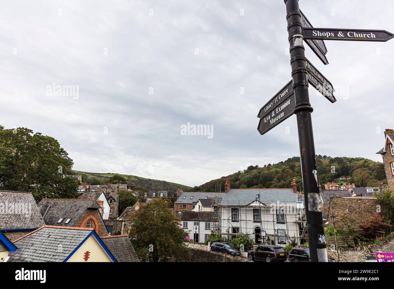 Lynton village centre, Lynton And Lynmouth, Devon, UK, England, Lynton ...