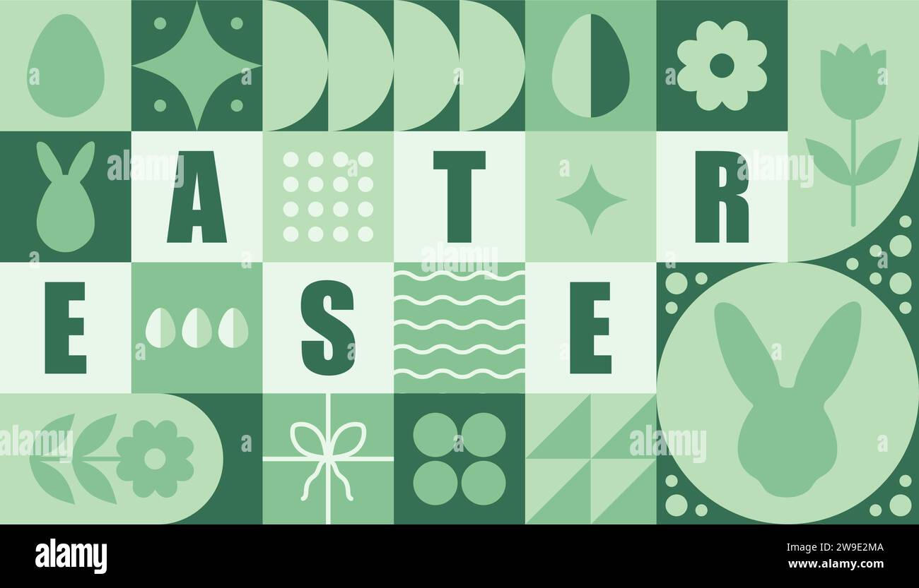 Modern minimal easter composition Stock Vector Images - Alamy