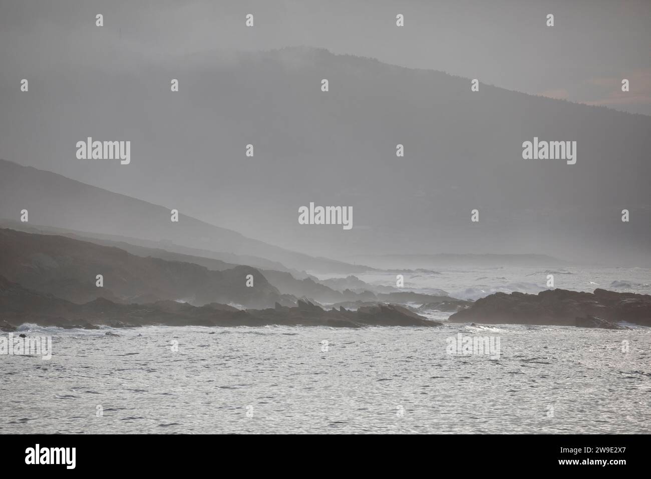 Caión coastline in Costa da Morte, Galicia. Laracha. Sunset Stock Photo ...