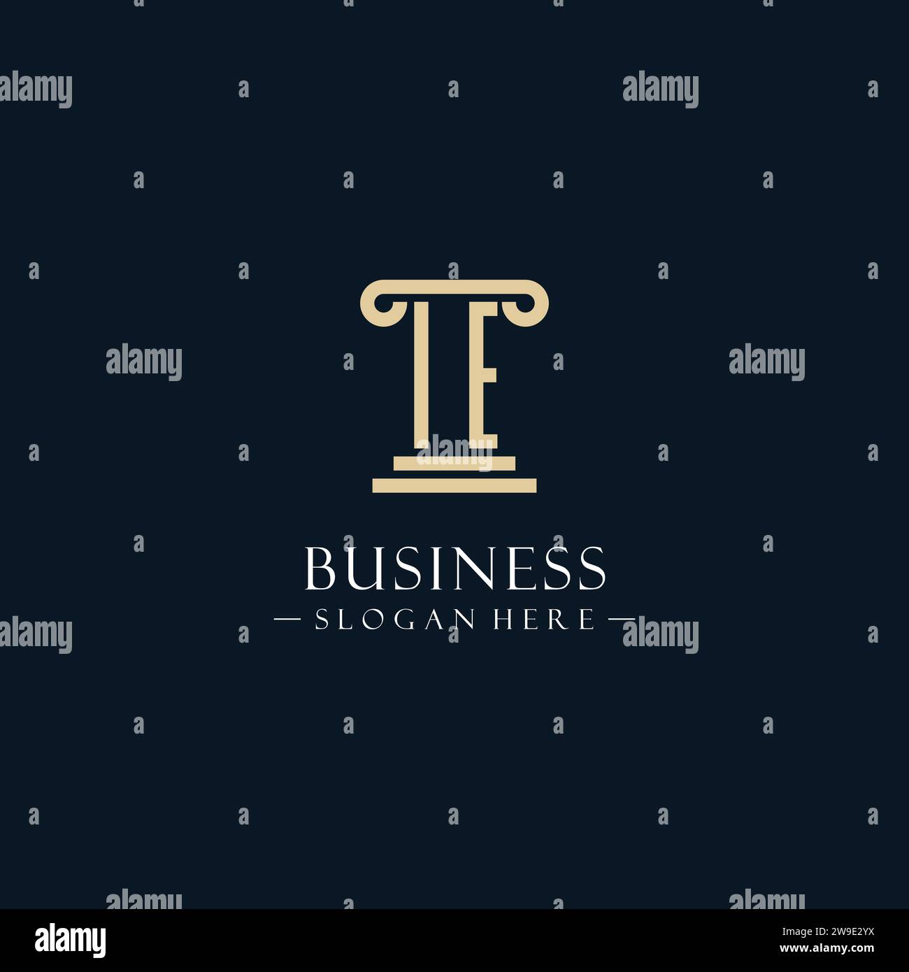 IE initial monogram logos with pillar shapes style design ideas Stock Vector Image & Art - Alamy