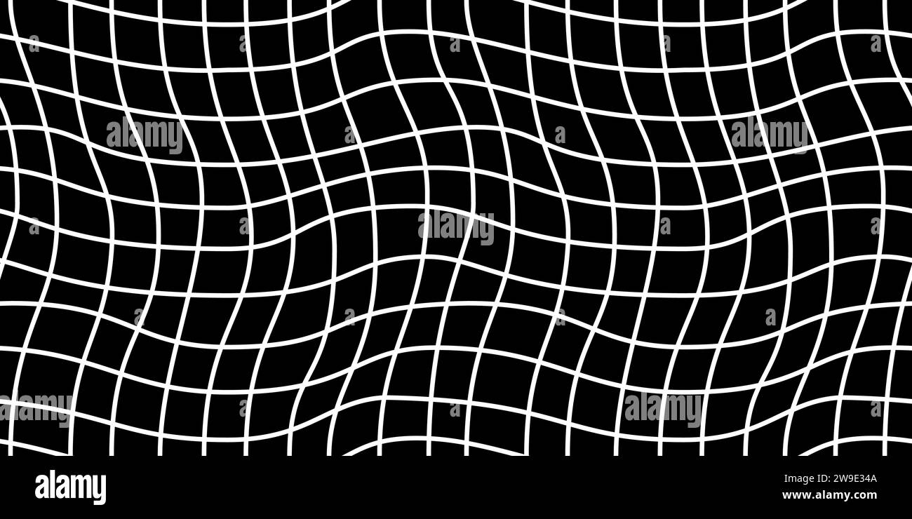 Seamless geometric pattern with woven and distorted checkers that ...