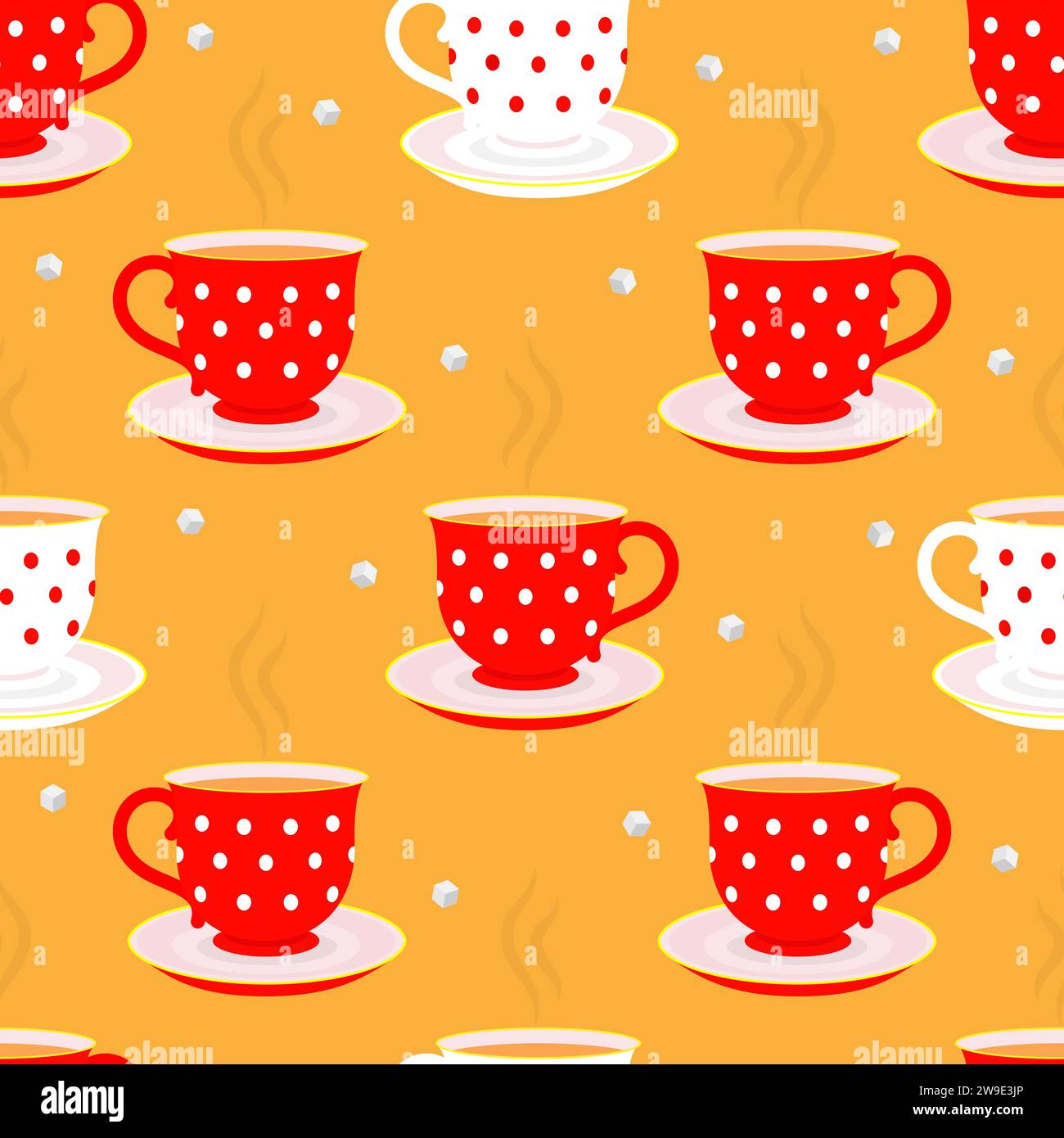 Tea in vintage teacup Stock Vector Images - Alamy