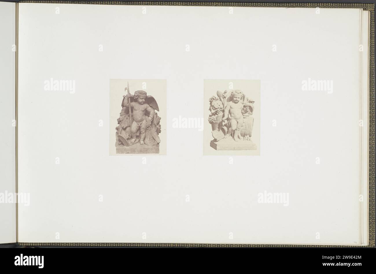 GIPS models for sculptures on the Palais du Louvre: left "La Pêche" by ...