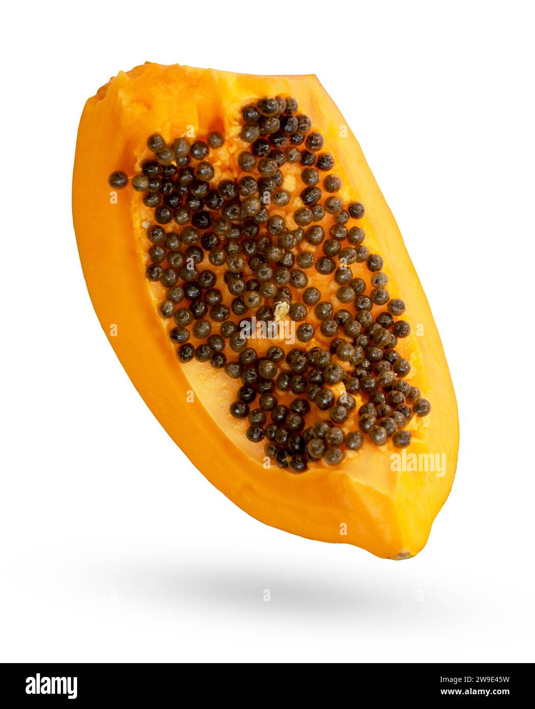 Papaya Fruit slice - Fresh Ripe organic papaya isolated on white ...