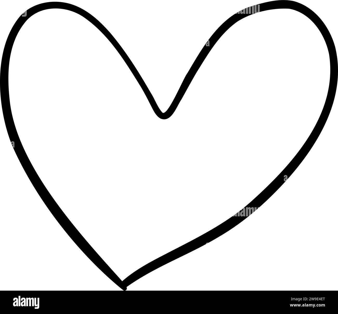 Draw heart shape on Black and White Stock Photos & Images - Alamy