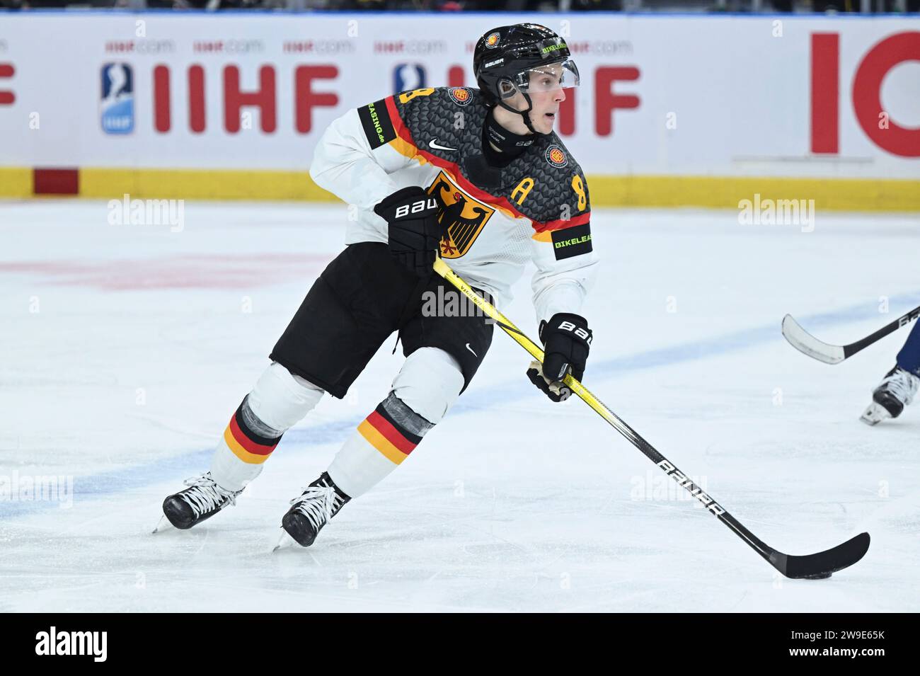 Germany's Luca Hauf in action, during the IIHF World Junior ...