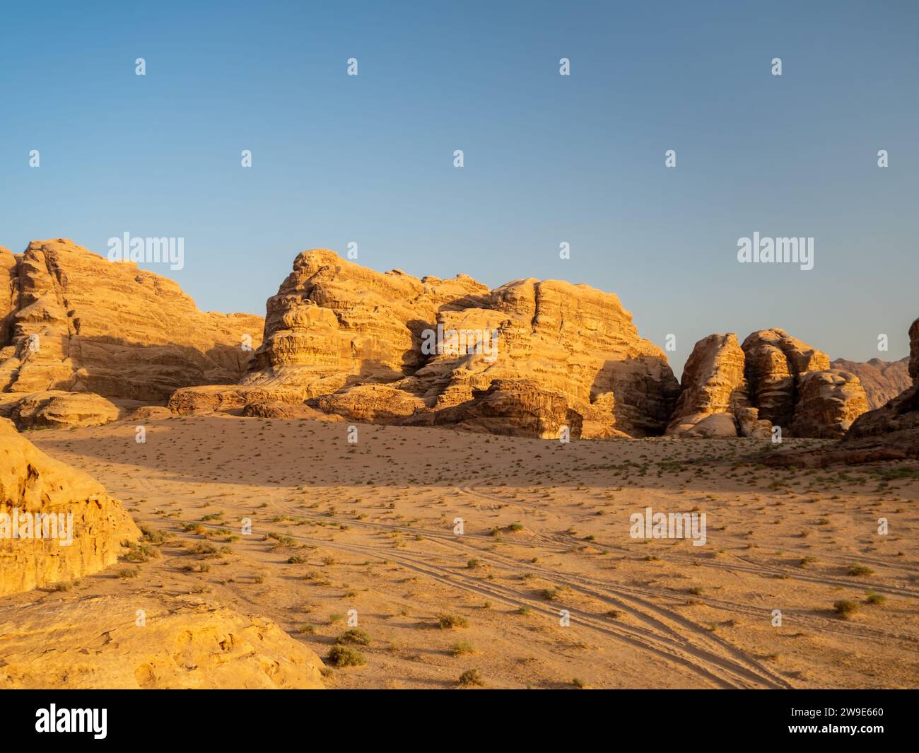 Wadi Rum desert, aka Valley of the Moon, Jordan, Middle East Stock ...