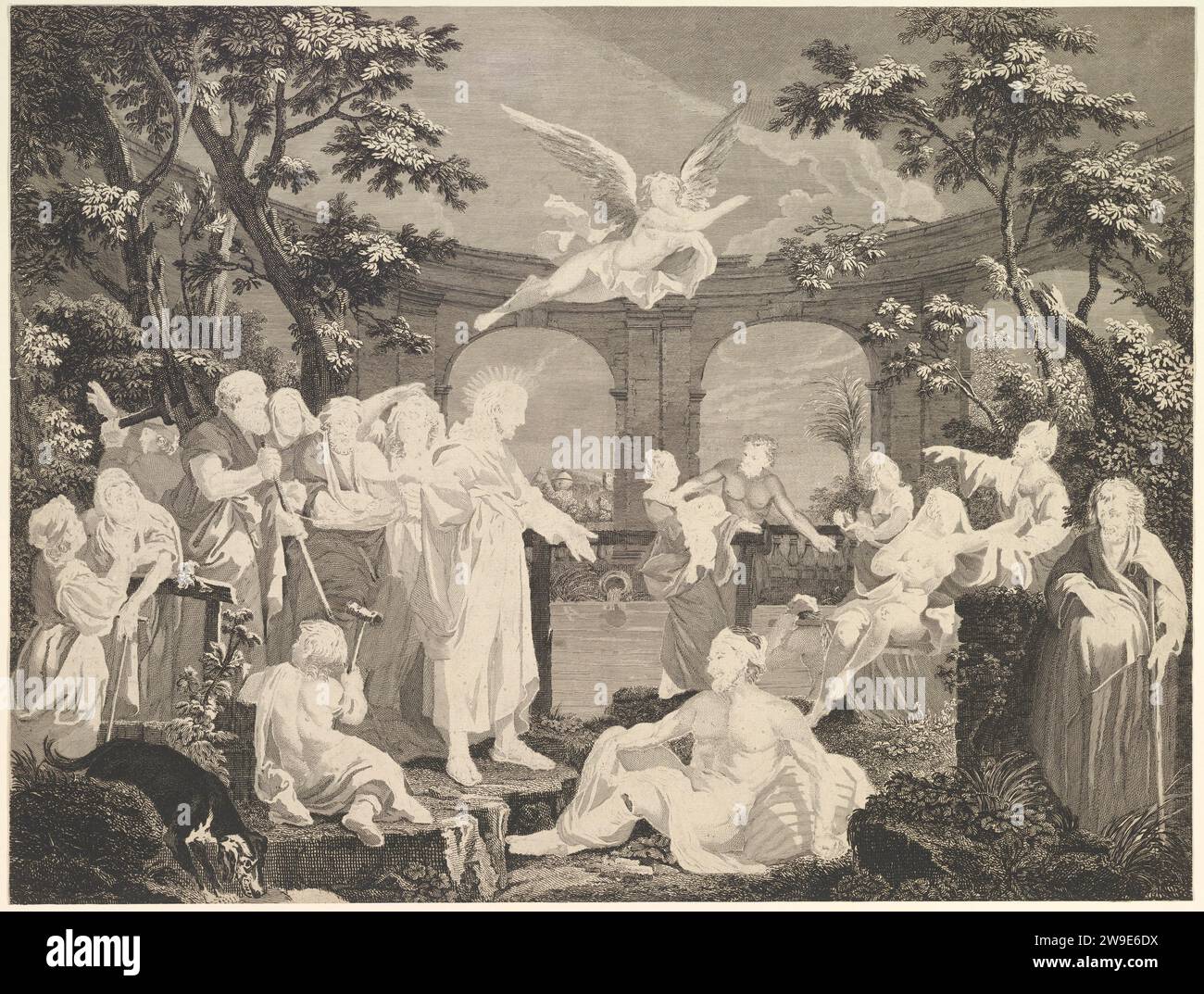 The Pool of Bethesda (St. John, Chapter 5) 1932 by John Boydell Stock ...