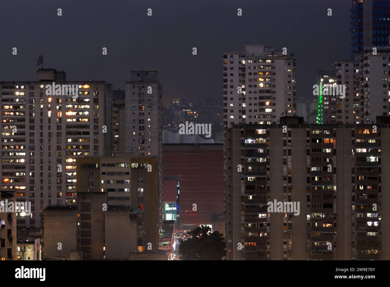 Caracas city center, Venezuela at night Stock Photo - Alamy