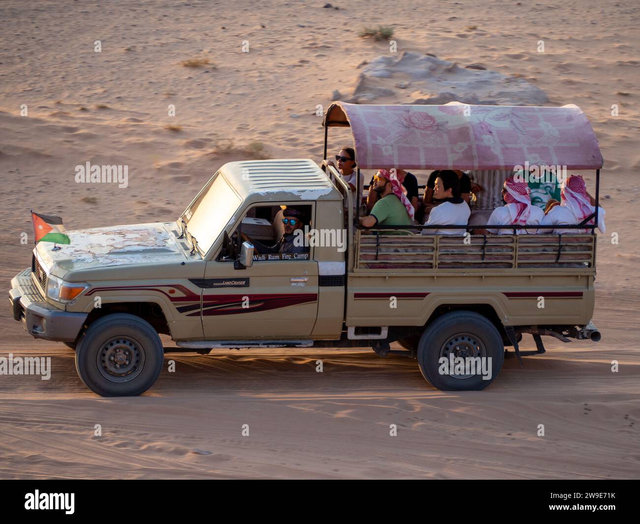 Wadi Rum desert jeep tour, aka Valley of the Moon, Jordan, Middle East ...