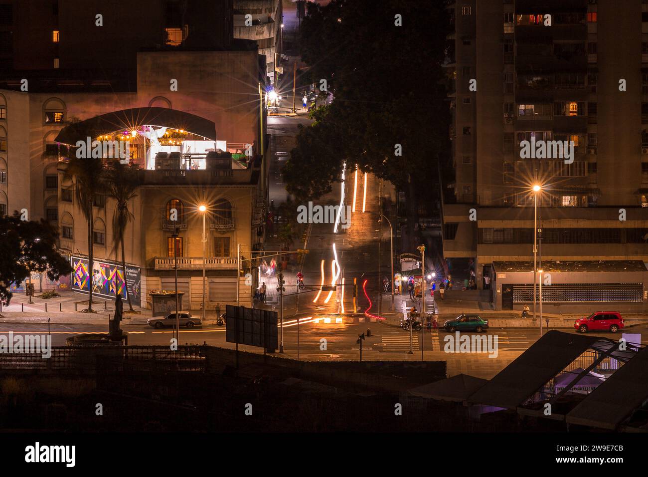 Caracas city center, Venezuela at night Stock Photo - Alamy