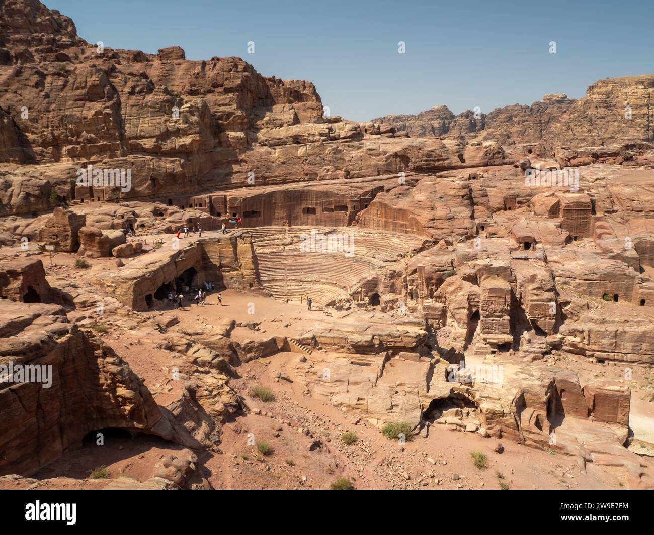 Roman amphitheater, Petra historic and archaeological city carved from ...