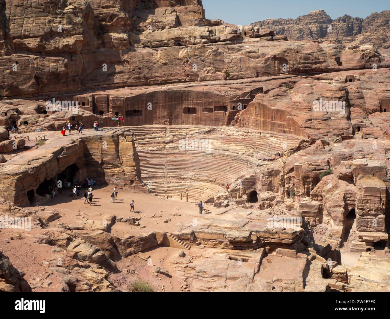 Roman amphitheater, Petra historic and archaeological city carved from ...