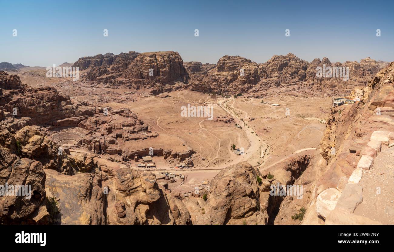 Petra historic and archaeological city carved from sandstone stone ...