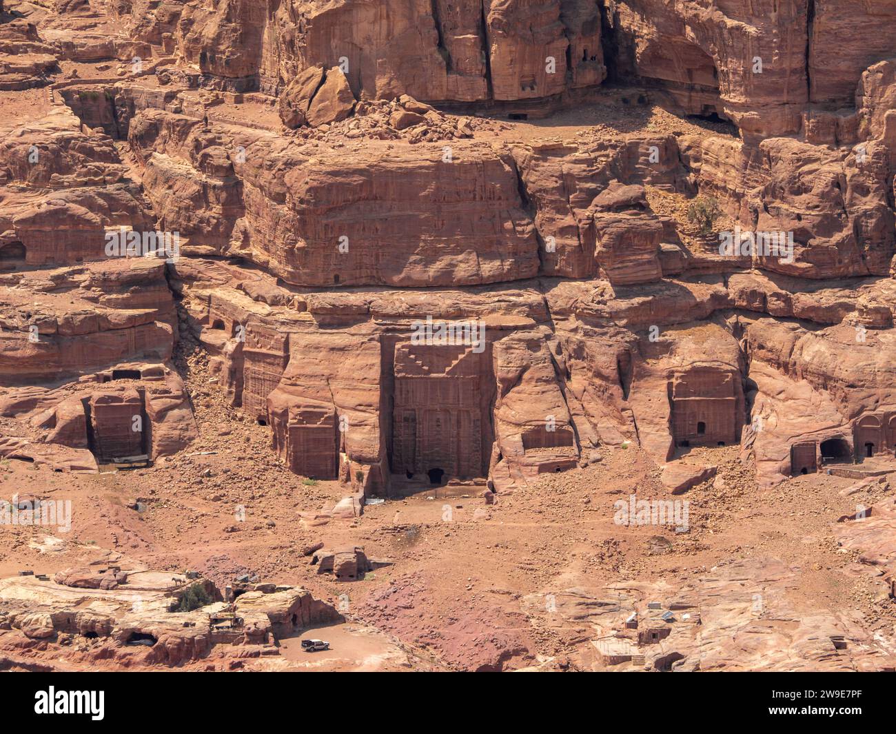 Petra historic and archaeological city carved from sandstone stone ...