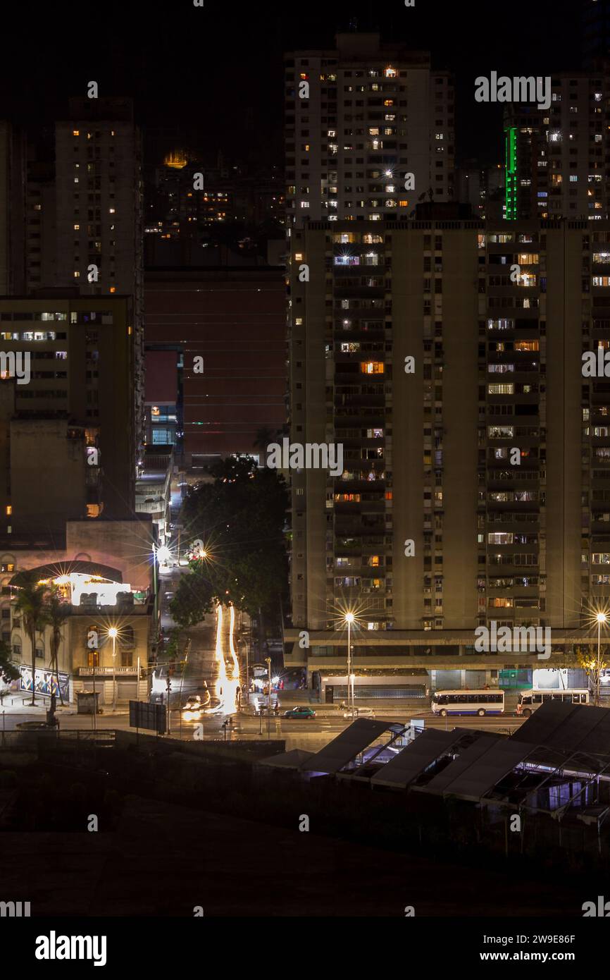 Caracas city center, Venezuela at night Stock Photo - Alamy