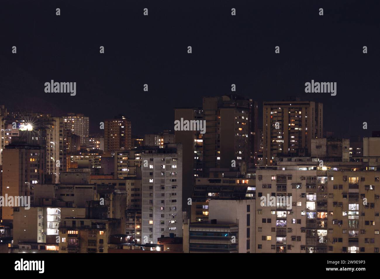 Caracas city center, Venezuela at night Stock Photo - Alamy
