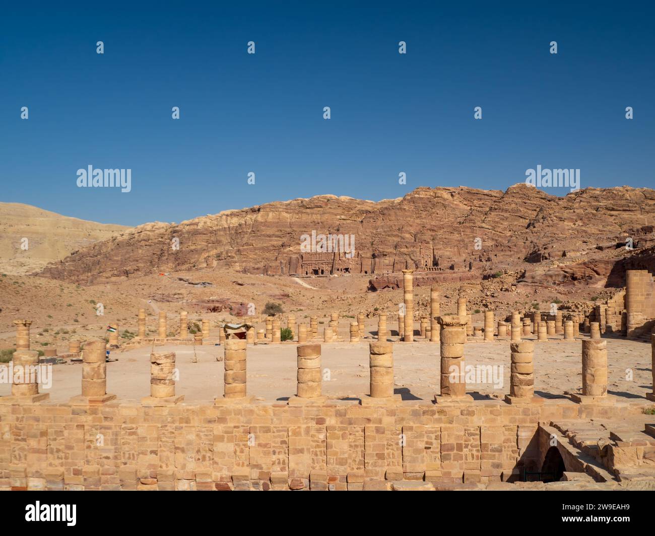 Petra historic and archaeological city carved from sandstone stone ...